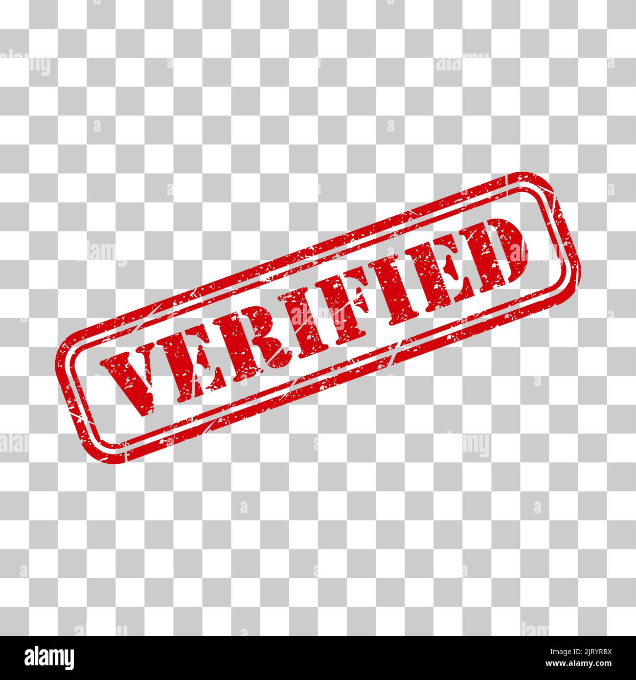 Verified stamp symbol, label sticker sign button, text banner vector illustration Stock Vector ...