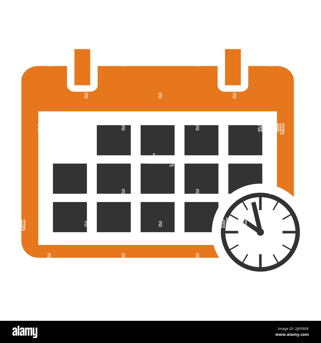 Calendar icon date day time symbol, event deadline organizer design ...