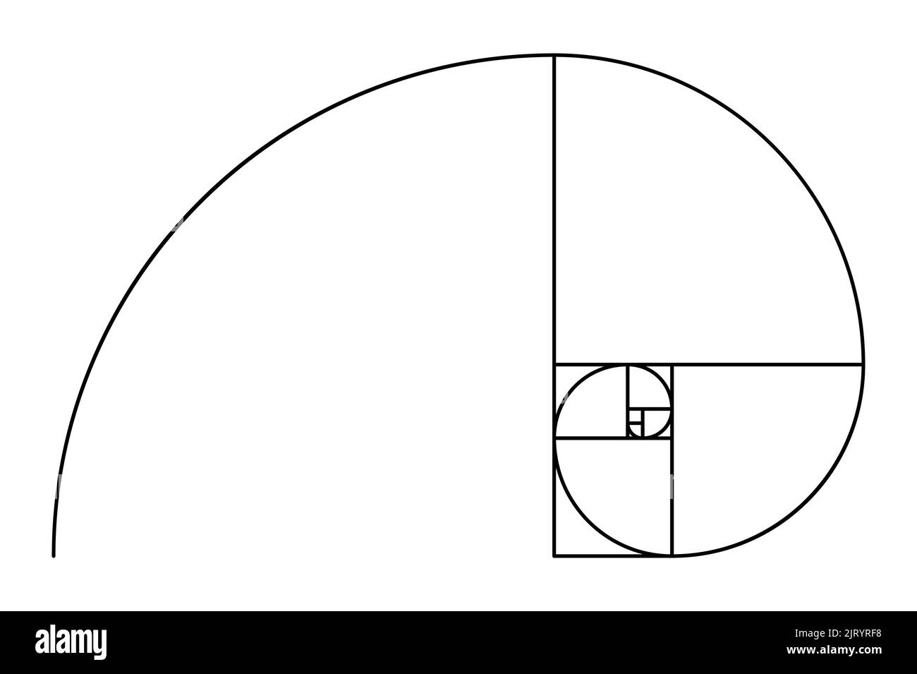 Golden ratio minimalistic icon. Geometric shapes flat proportion vector ...