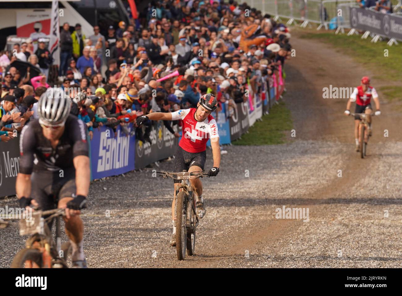 COLOMBO Filippo in UCI Mountain Bike World Championships in Les Gets 2022 Cross-Country Short ...