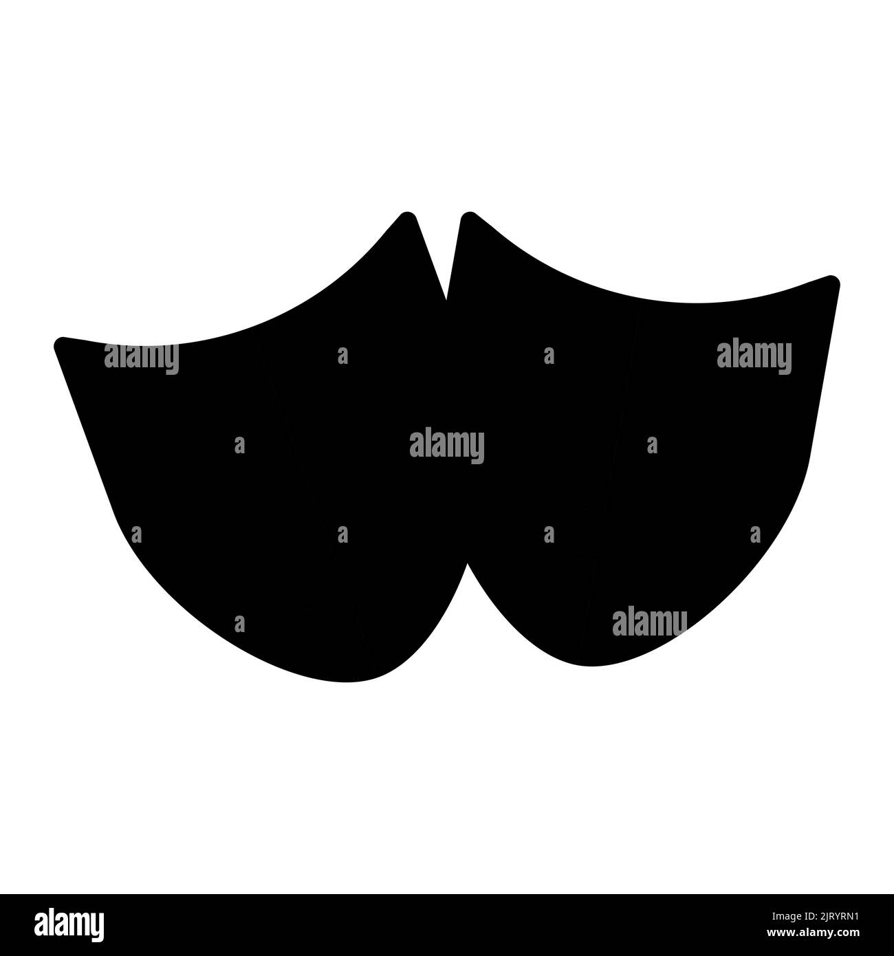 Set of Theater face mask icon, emotion actor comedy and drama symbol ...