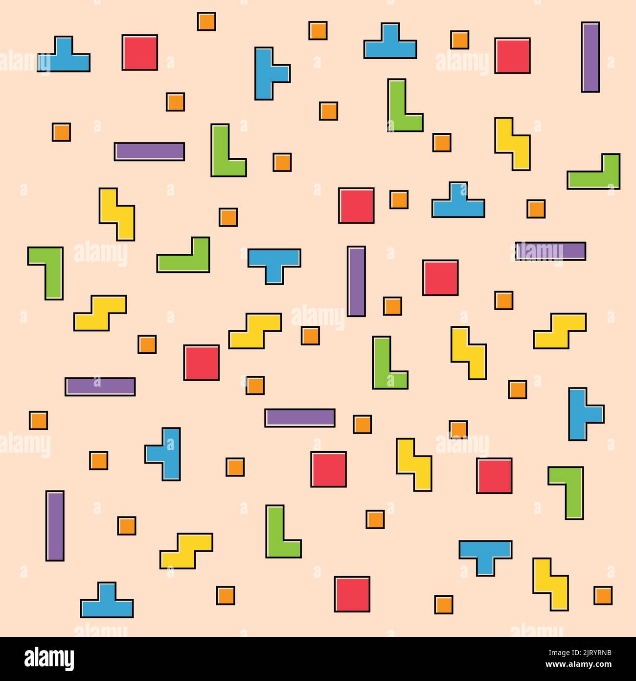 Color pixel design pattern, puzzle style pattern , logic fun game ...