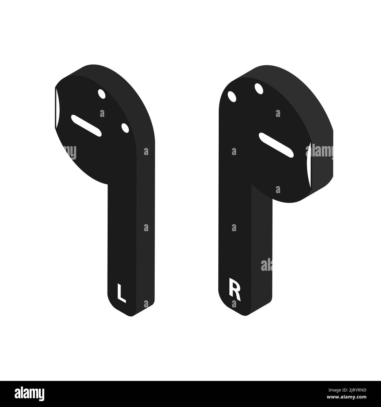 Earphones music Isometric icon , sound technology device sign, web ...