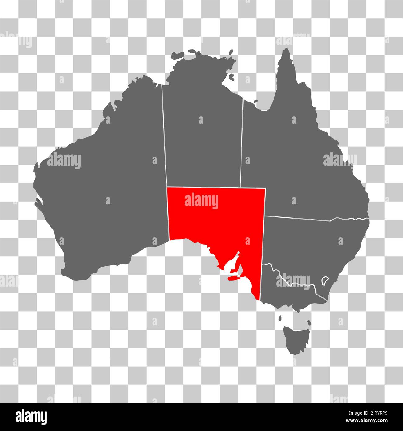 Australia map of South Australia icon, geography blank concept ...