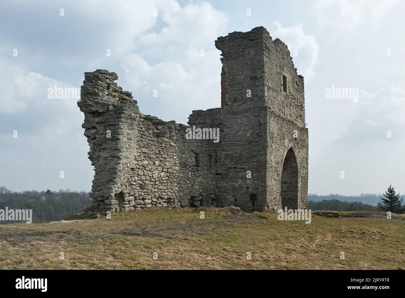 Ruins of Kremenets Castle, Kremenets town in Ukraine Stock Photo - Alamy
