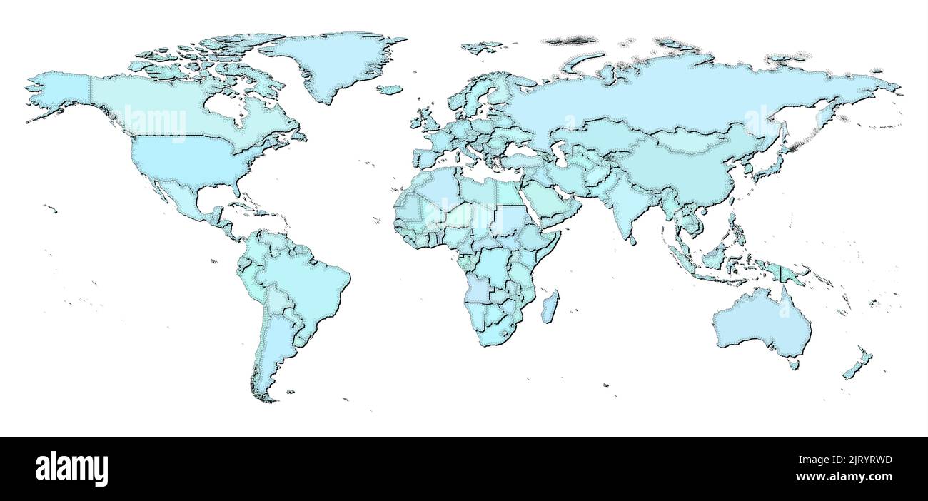 High detail political world Cut Out Stock Images & Pictures - Alamy