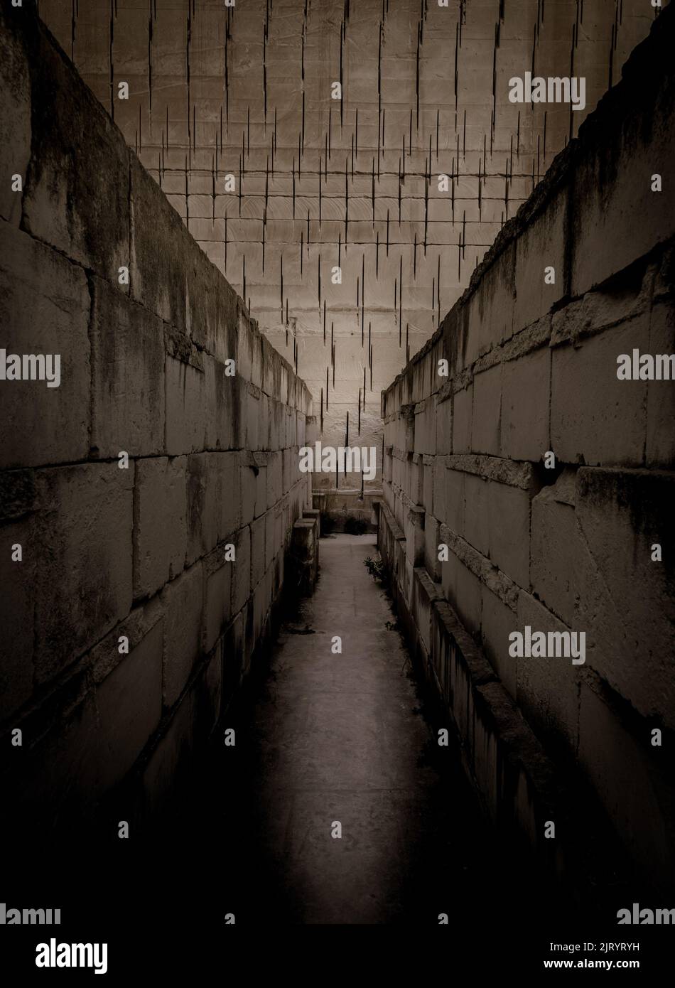 Labyrinth perspective for concept of claustrophobia and claustrophobic ...