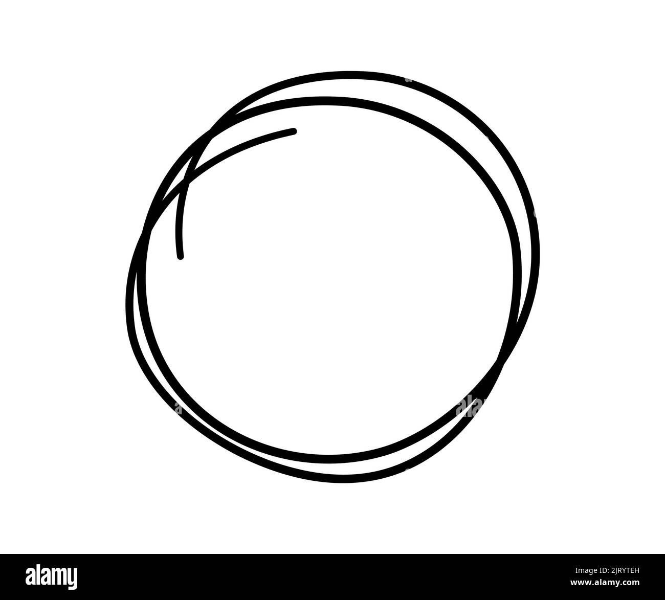 Hand drawn scribble circle. Doodle sketch underline. Highlight circle ...