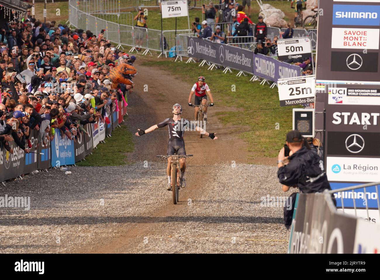 Les Gets, France. 26th Aug, 2022. GAZE Samuel winner in UCI Mountain ...
