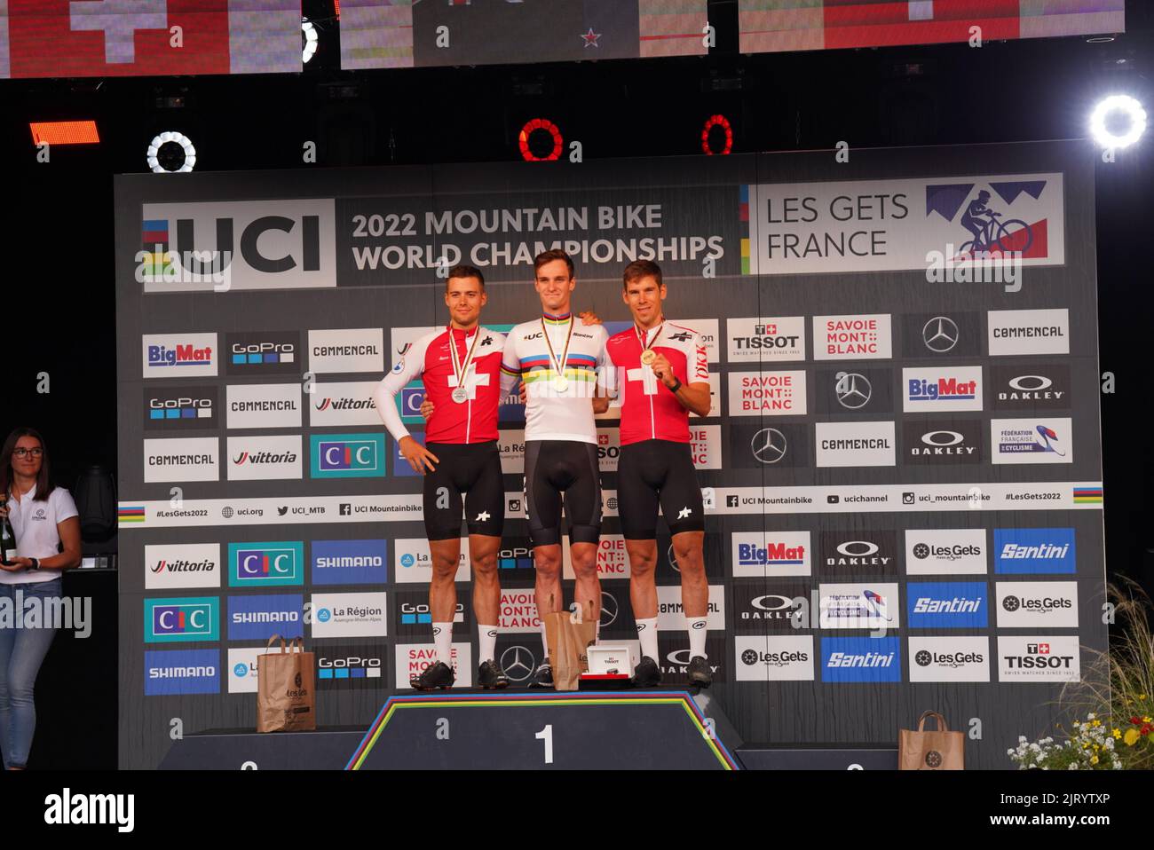 GAZE Samuel, Filippo colombo and LITSCHER Thomas winners podium in UCI ...