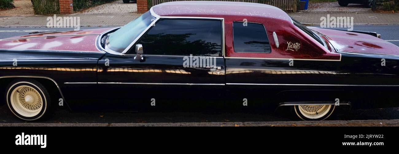 the classic low rider coup Deville a rare sight among the American fans ...