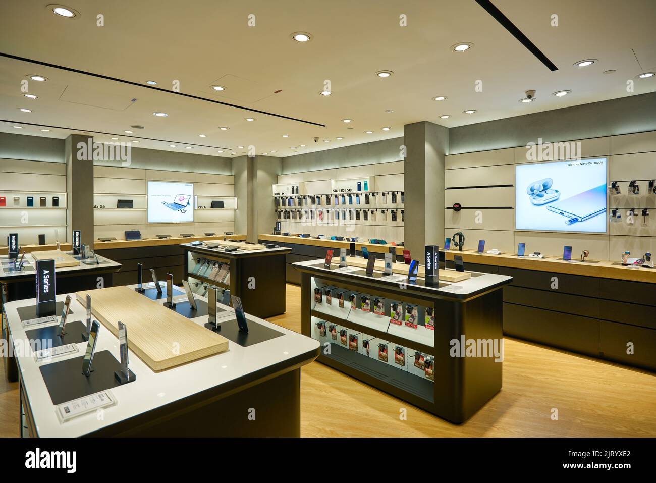 KUALA LUMPUR, MALAYSIA - CIRCA JANUARY, 2020: interior shot of Samsung ...