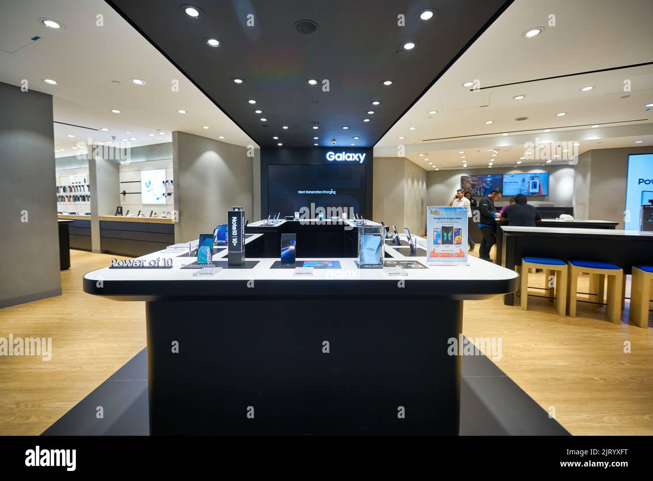 KUALA LUMPUR, MALAYSIA - CIRCA JANUARY, 2020: interior shot of Samsung ...