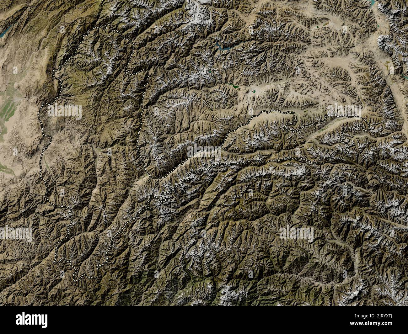 Badakhshan, province of Afghanistan. Low resolution satellite map Stock ...