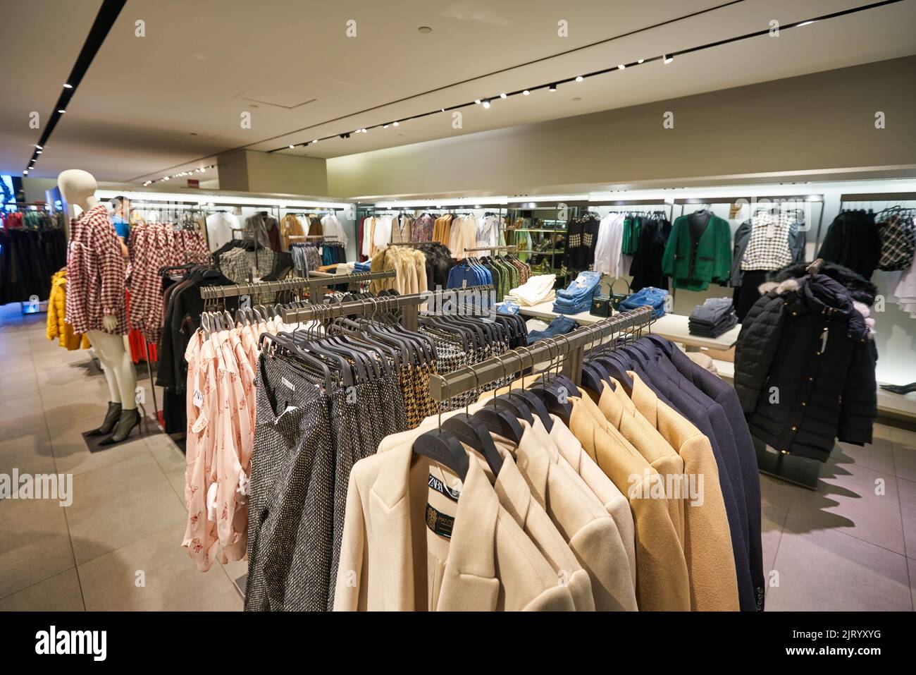 KUALA LUMPUR, MALAYSIA - CIRCA JANUARY, 2020: interior shot of Zara ...