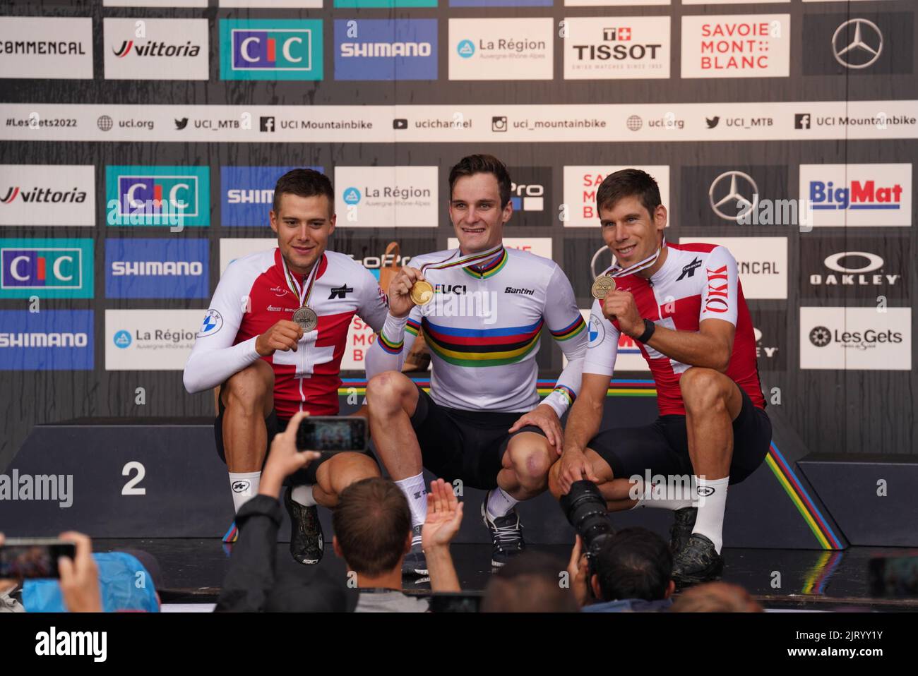 GAZE Samuel, Filippo colombo and LITSCHER Thomas winners podium in UCI ...