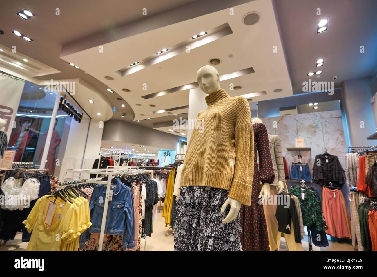 KUALA LUMPUR, MALAYSIA - CIRCA JANUARY, 2020: interior shot of Topshop ...