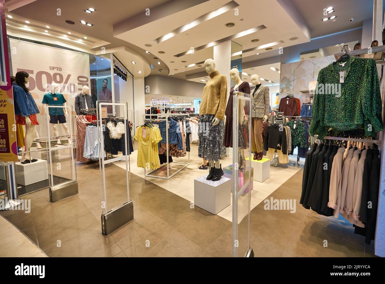 KUALA LUMPUR, MALAYSIA - CIRCA JANUARY, 2020: interior shot of Topshop ...
