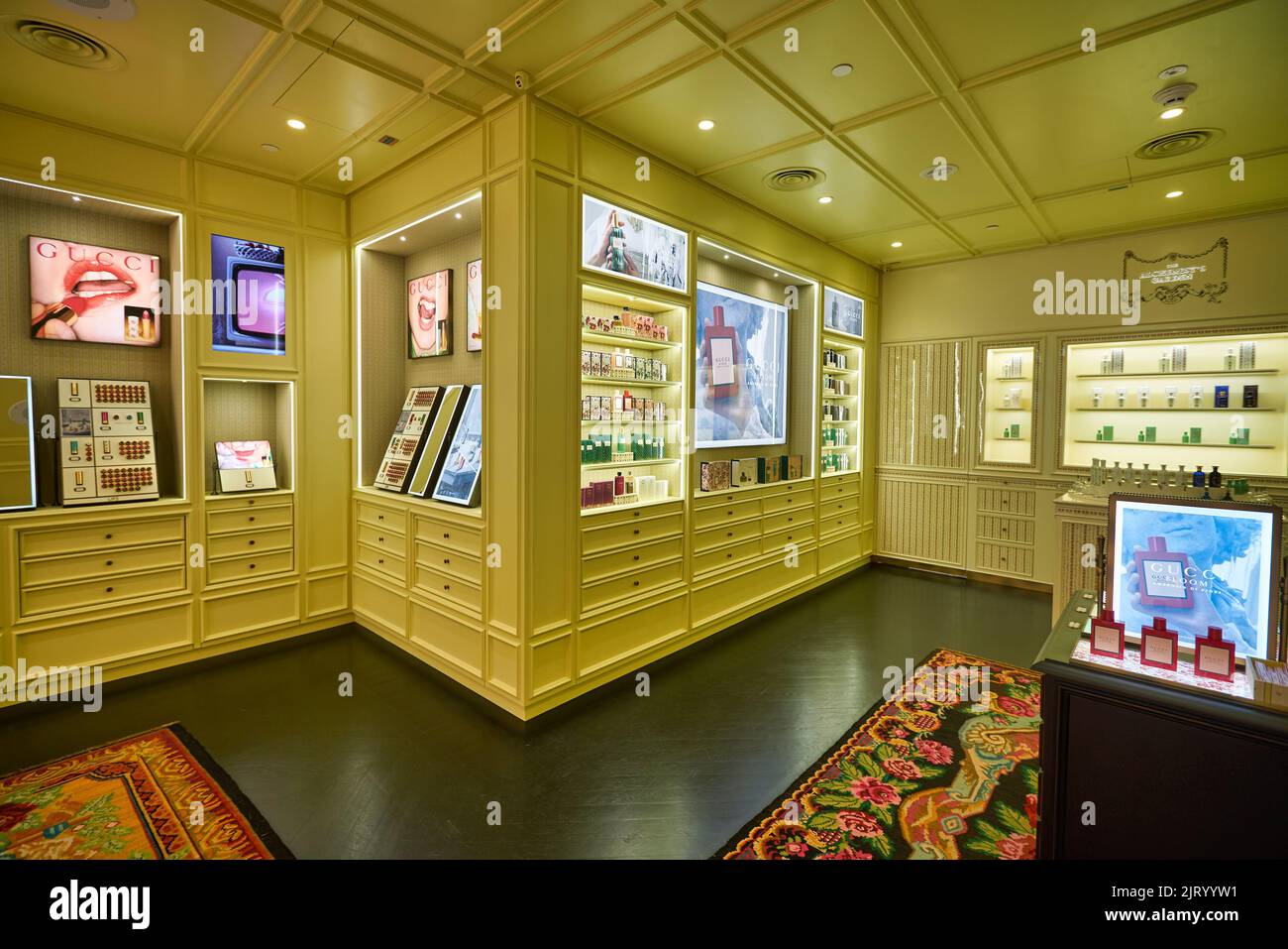 KUALA LUMPUR, MALAYSIA - CIRCA JANUARY, 2020: interior shot of Gucci ...