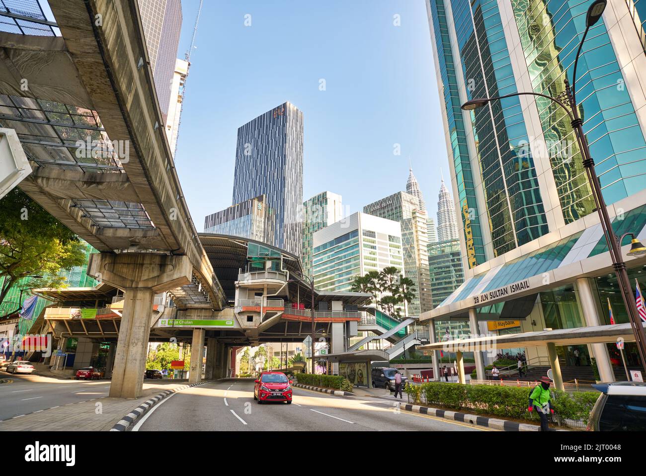 KUALA LUMPUR, MALAYSIA - CIRCA JANUARY, 2020: street level view of ...