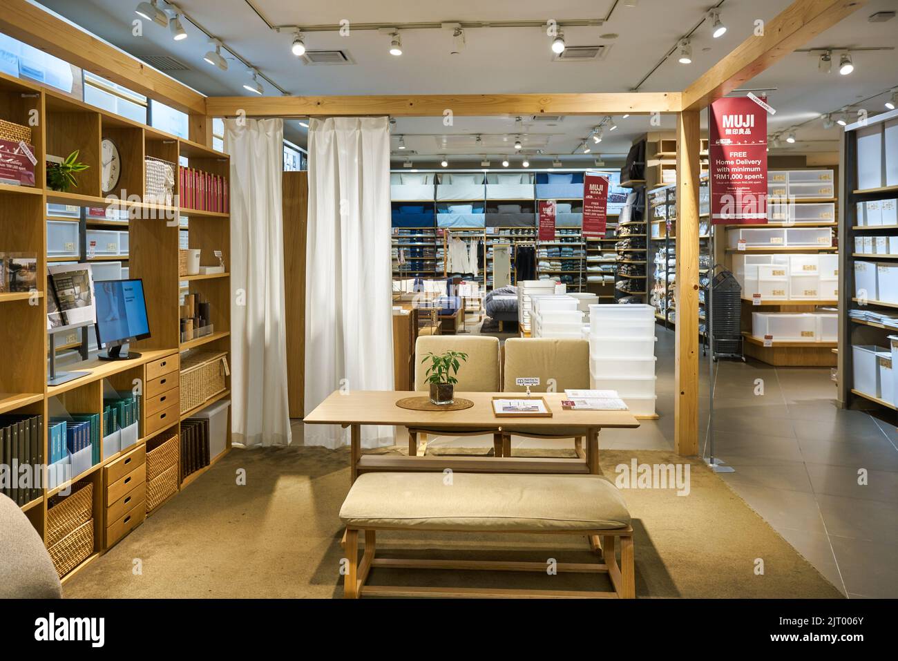 KUALA LUMPUR, MALAYSIA - CIRCA JANUARY, 2020: interior shot of Muji ...