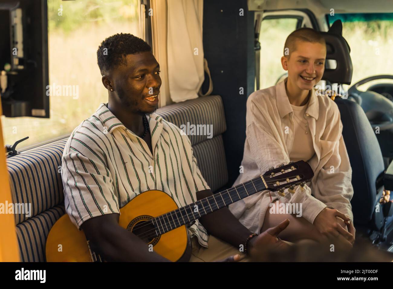 wonderful summer memories with friends, medium shot summer and travel ...