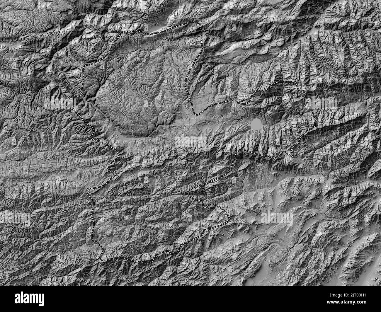 Bamyan, province of Afghanistan. Bilevel elevation map with lakes and ...