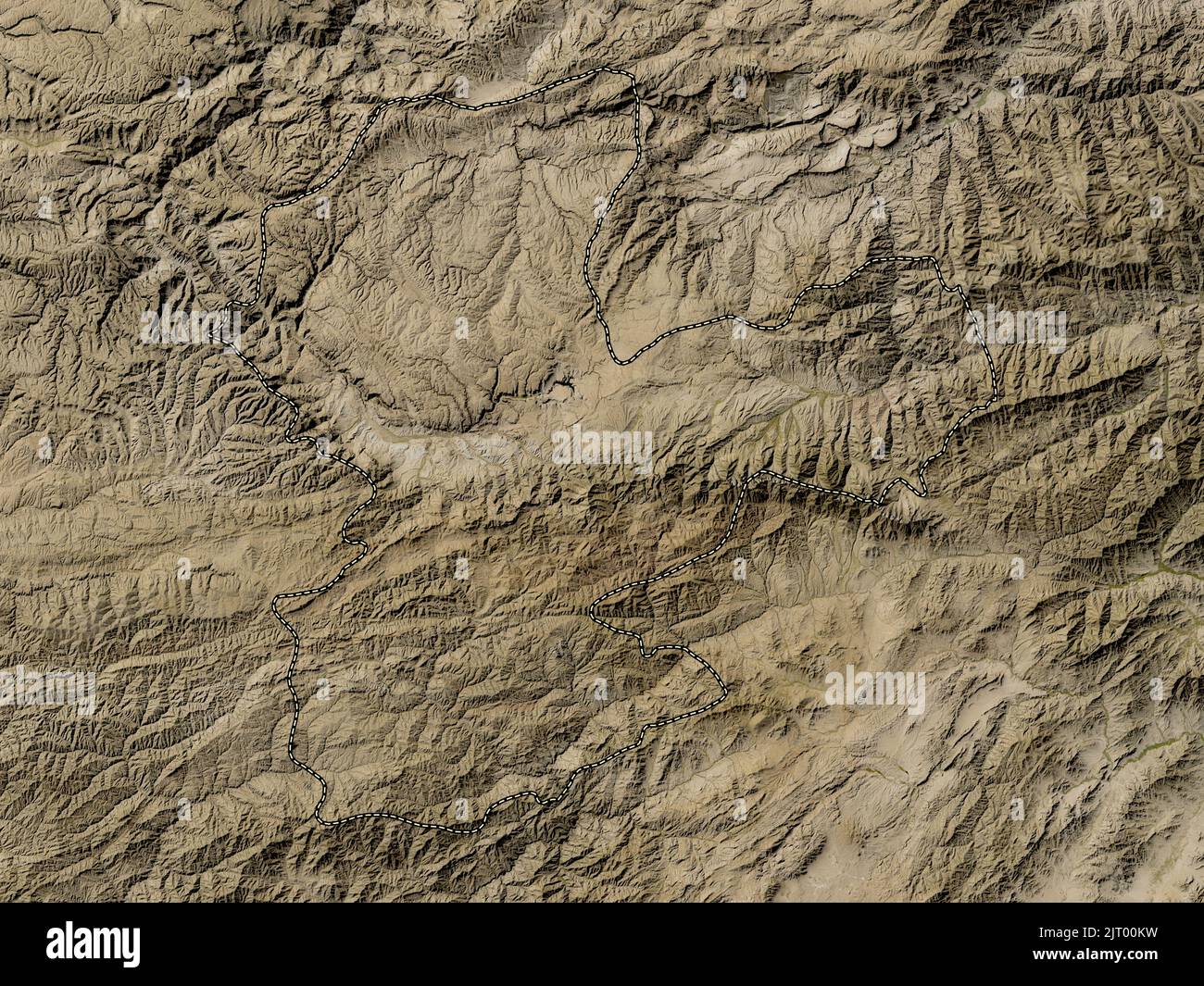Bamyan, province of Afghanistan. Low resolution satellite map Stock ...