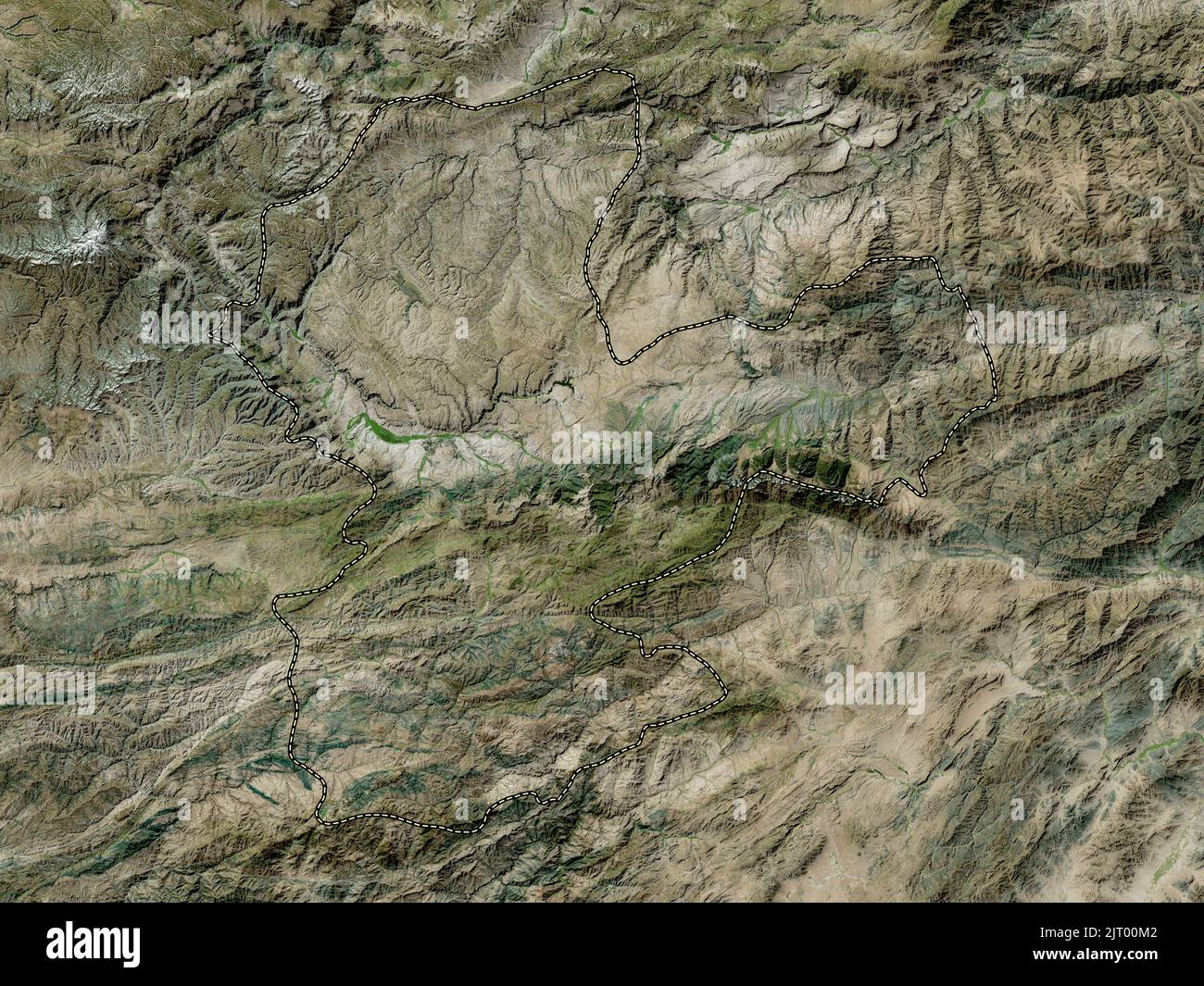 Bamyan, province of Afghanistan. High resolution satellite map Stock ...