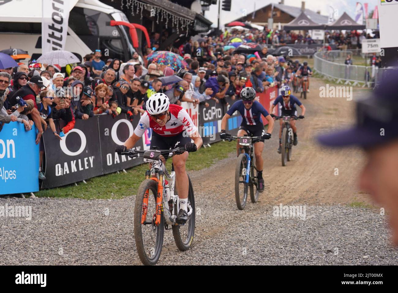 Les Gets, France. 26th Aug, 2022. 5 INDERGAND Linda during UCI Mountain ...