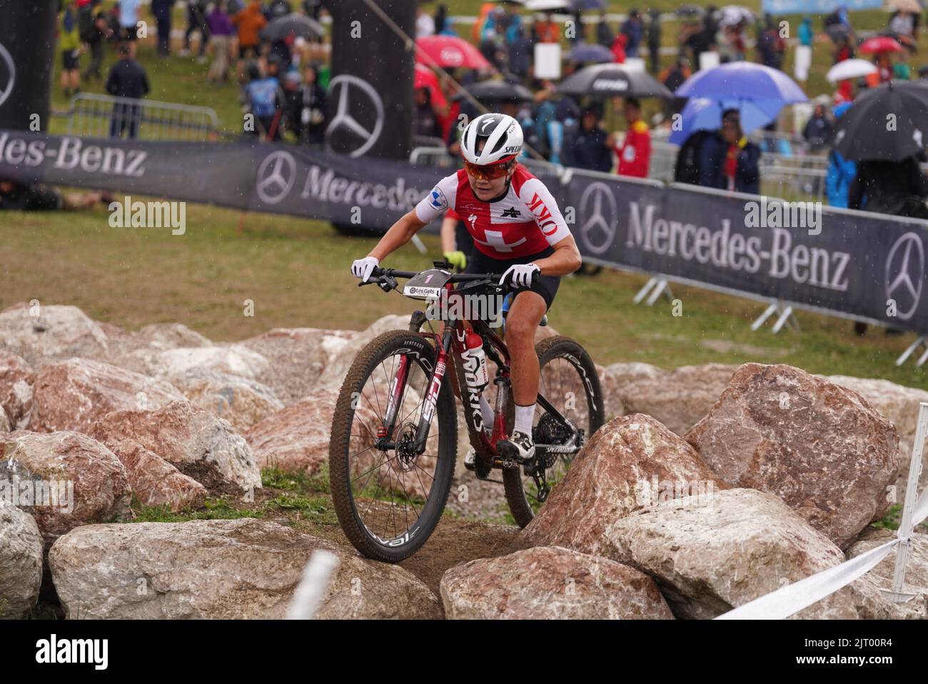Les Gets, France. 26th Aug, 2022. 1 FREI Sina during UCI Mountain Bike ...
