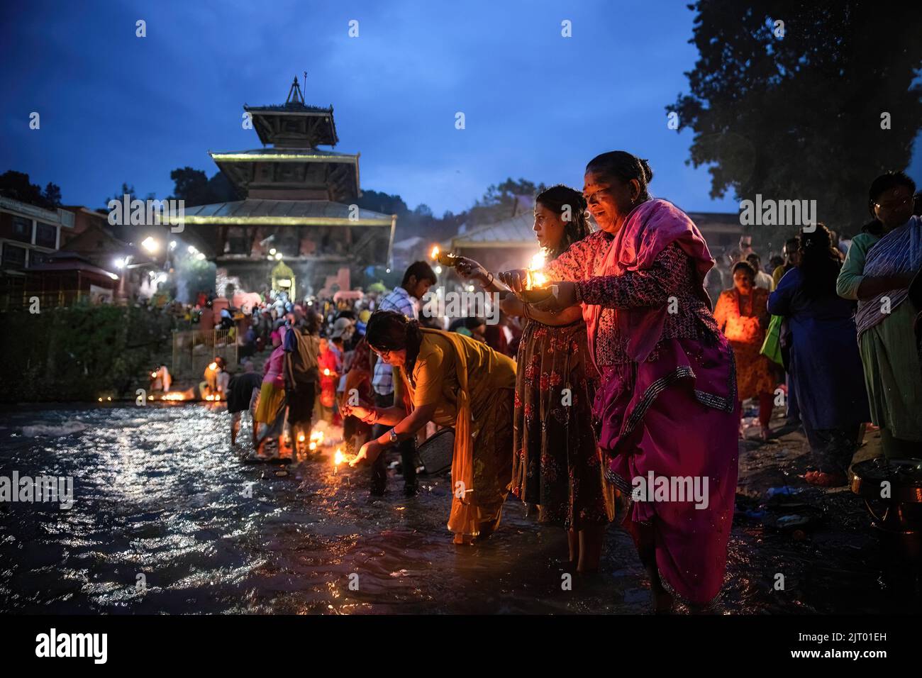 Kathmandu, Nepal. 03rd Sep, 2022. Nepalese devotees perform rituals ...