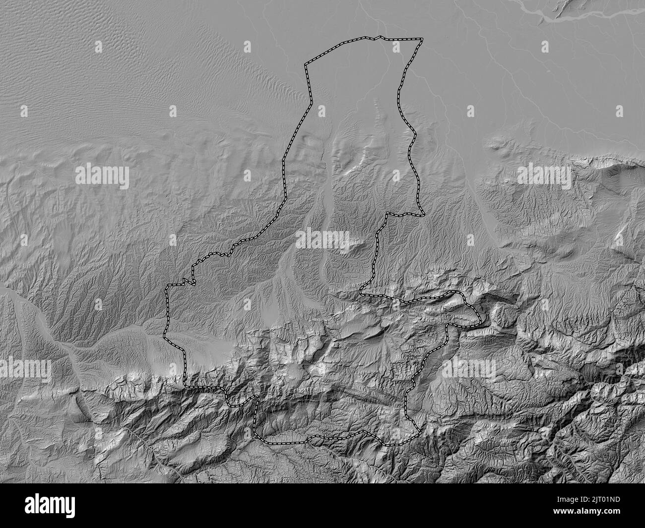 Faryab, province of Afghanistan. Bilevel elevation map with lakes and ...