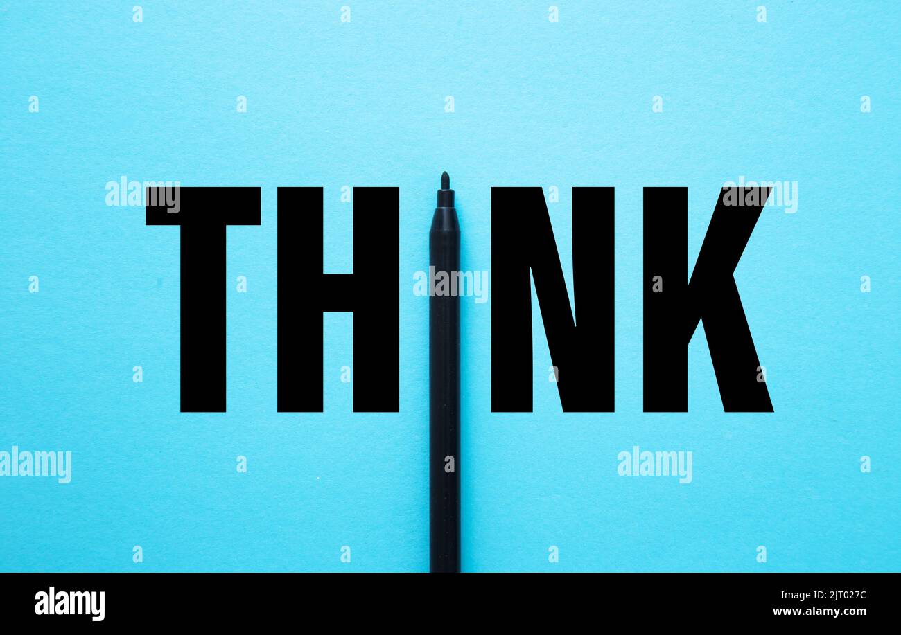 The word think with a felt tip pen use as letter i. Thinking Conceptual ...