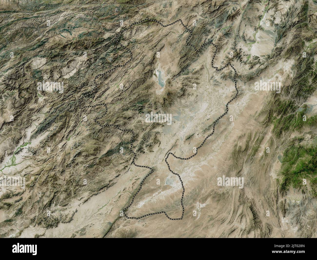 Ghazni, province of Afghanistan. High resolution satellite map Stock ...
