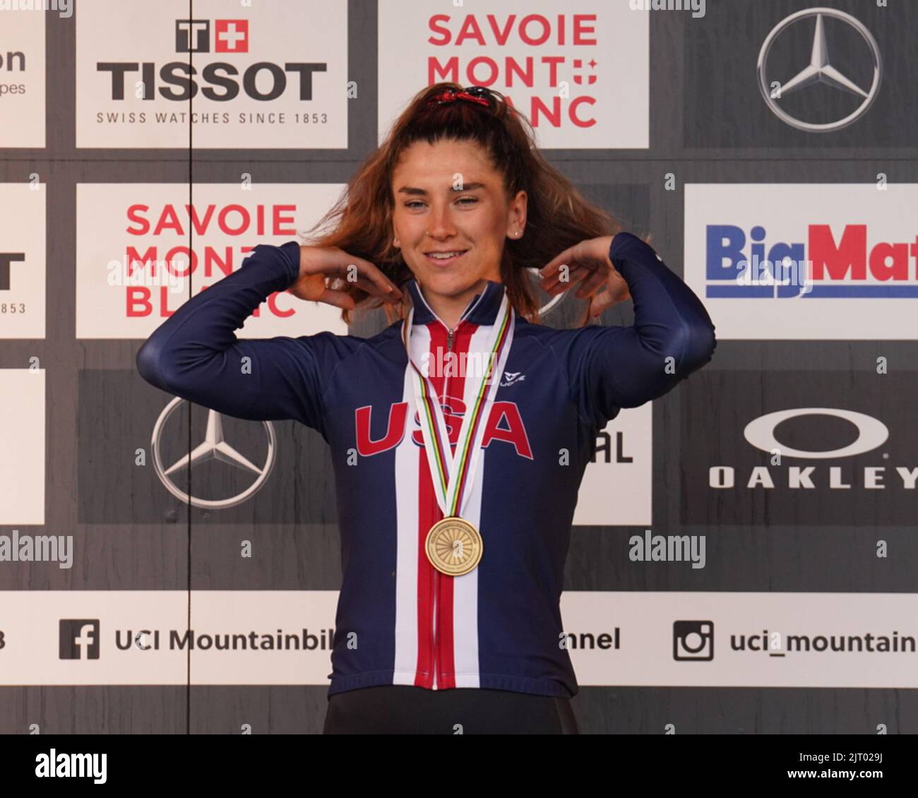 12 GIBSON Gwendalyn during UCI Mountain Bike World Championships in Les ...