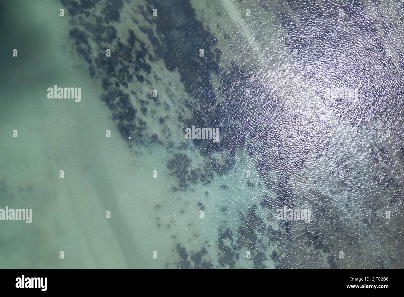 Sea surface aerial view, Bird eye view photo of seafoam waves, and ...