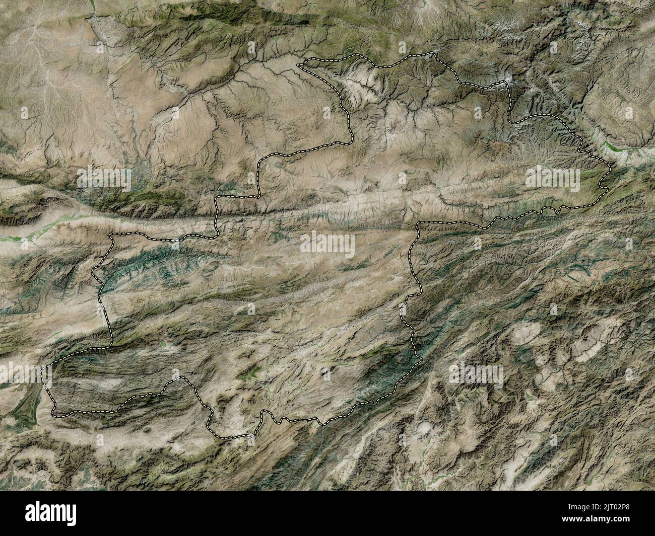 Ghor, province of Afghanistan. High resolution satellite map Stock ...