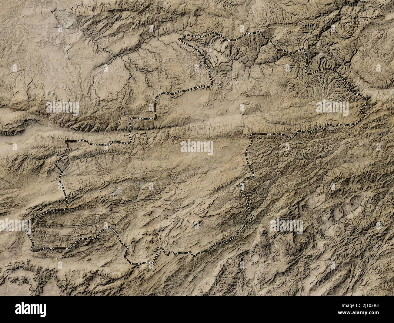 Ghor, province of Afghanistan. Low resolution satellite map Stock Photo ...