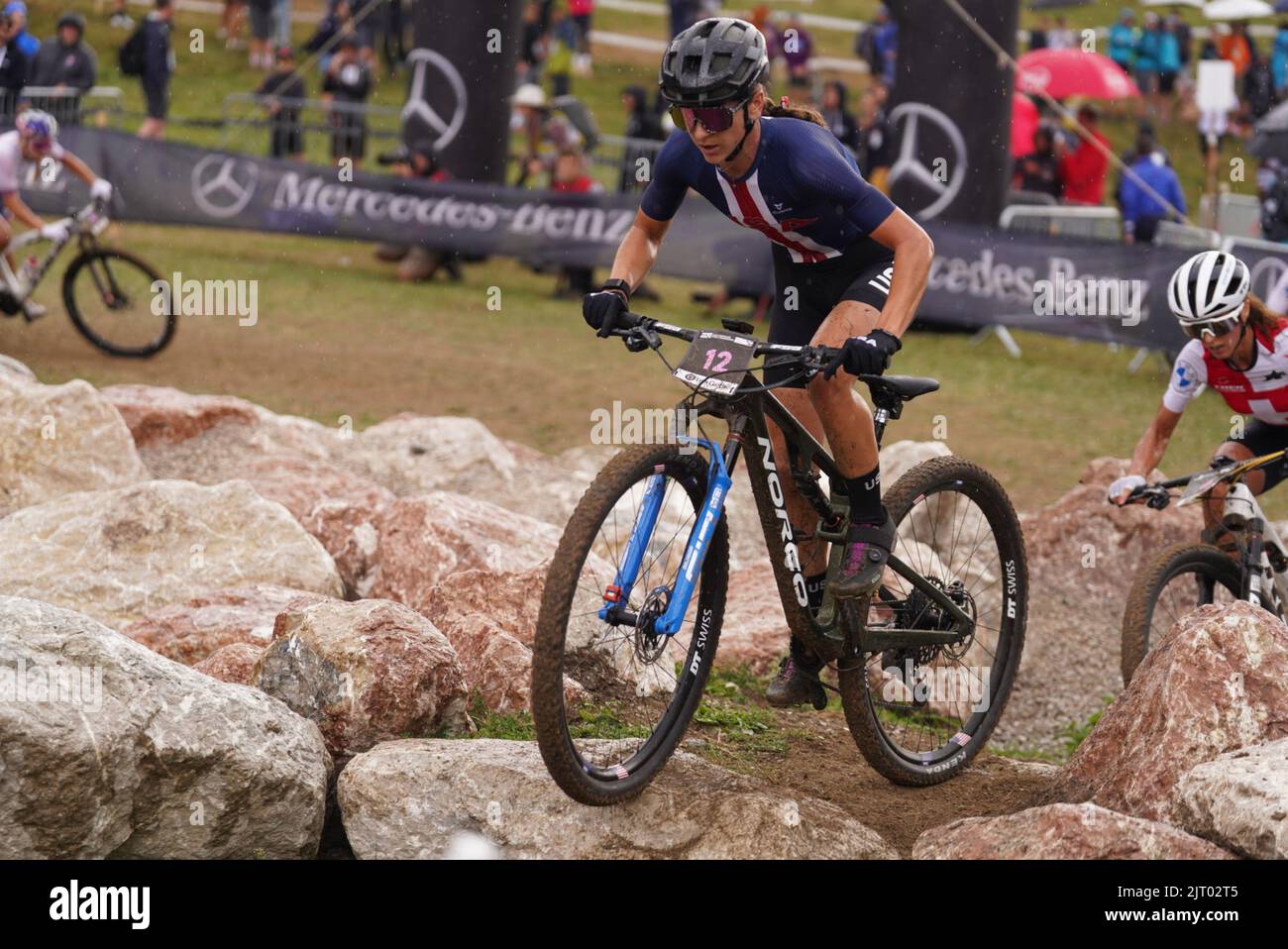 Les Gets, France. 26th Aug, 2022. 12 GIBSON Gwendalyn during UCI Mountain Bike World ...