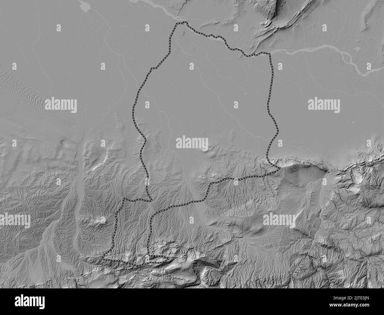 Jawzjan, province of Afghanistan. Bilevel elevation map with lakes and ...