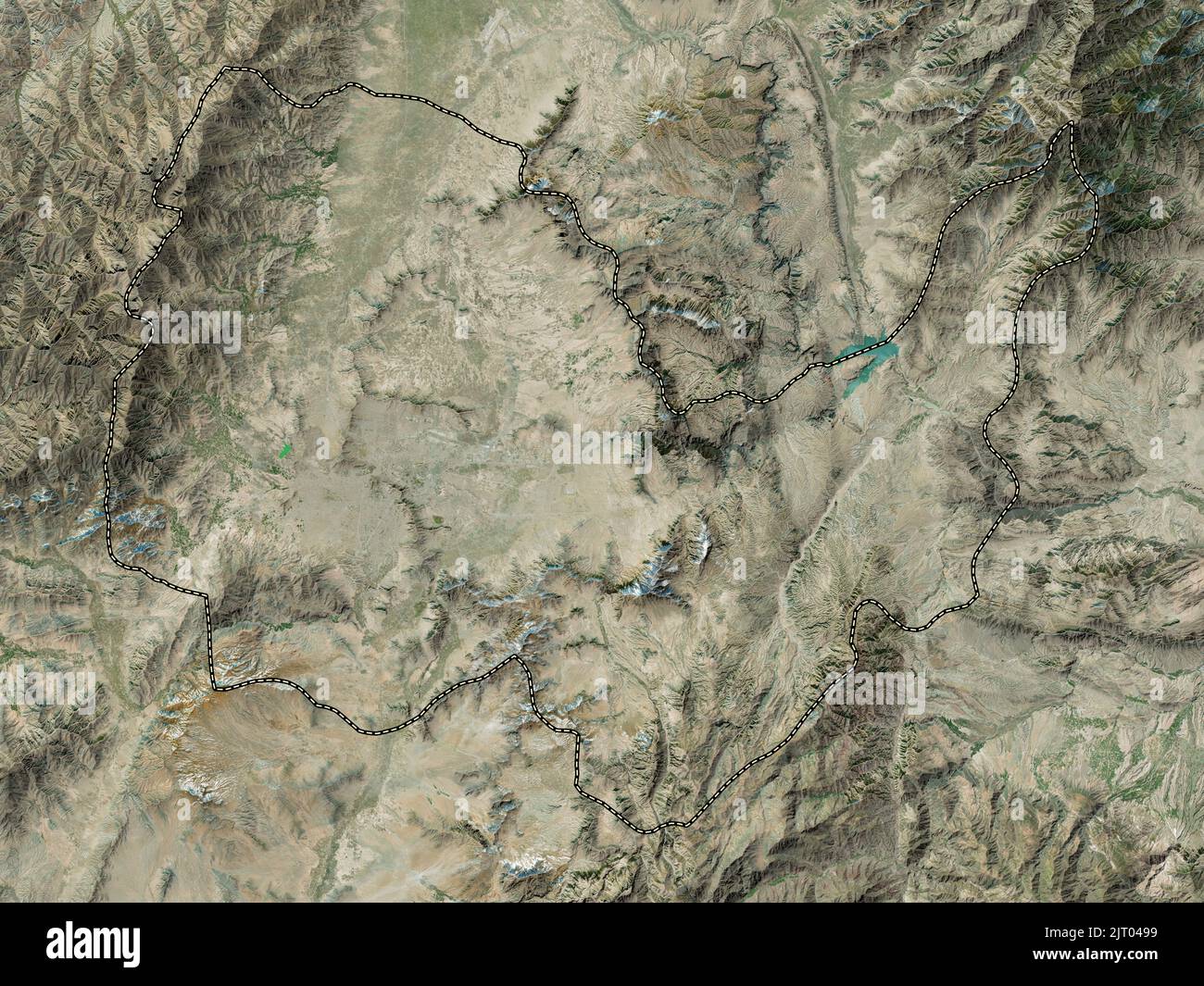 Kabul, province of Afghanistan. High resolution satellite map Stock ...