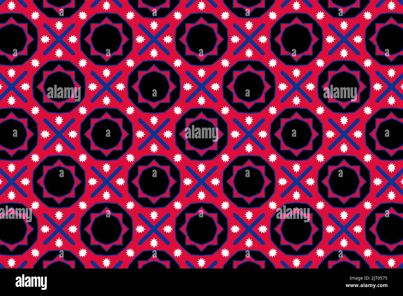 Geometric pattern in the colors of the national flag of Nepal. The ...