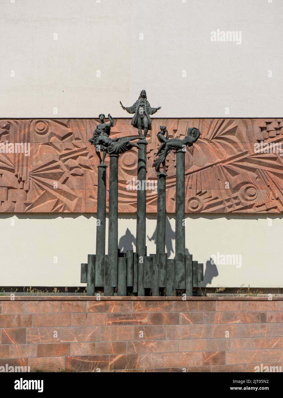 Sculpture “Telemann and the Four Temperaments” in Magdeburg, Saxony ...