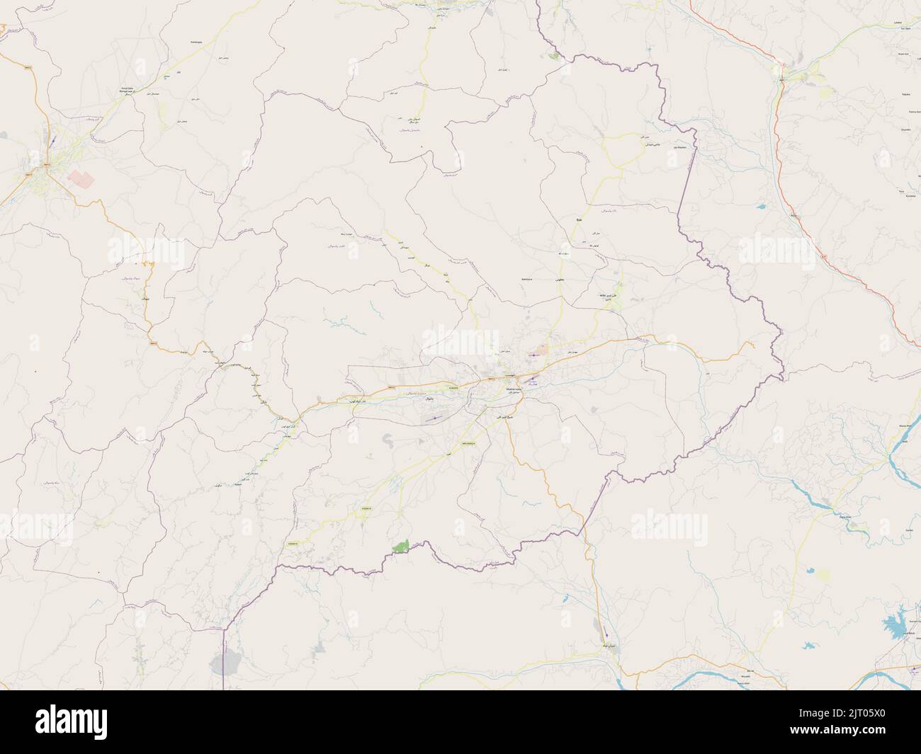 Khost, province of Afghanistan. Open Street Map Stock Photo - Alamy