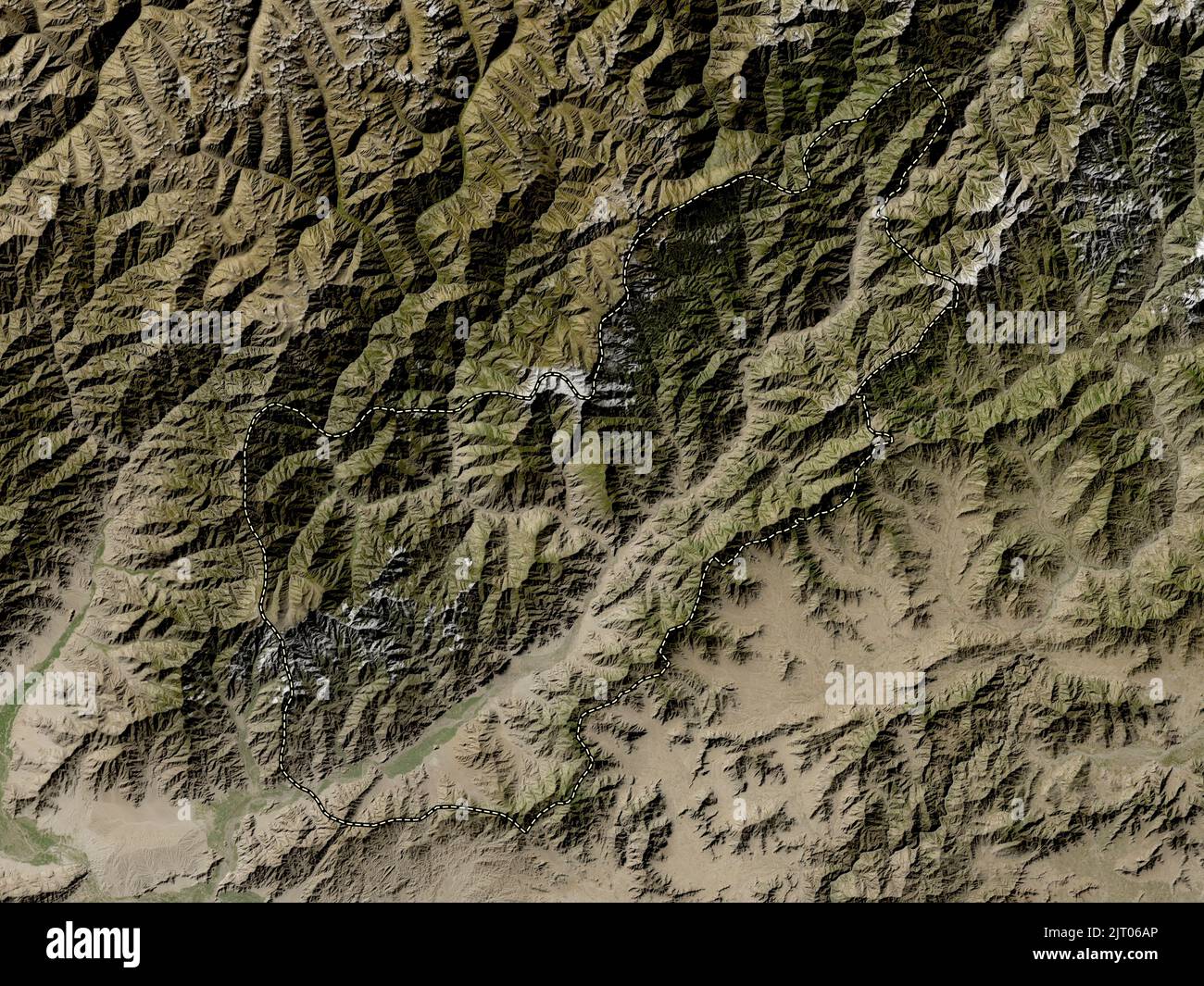 Kunar, province of Afghanistan. Low resolution satellite map Stock ...