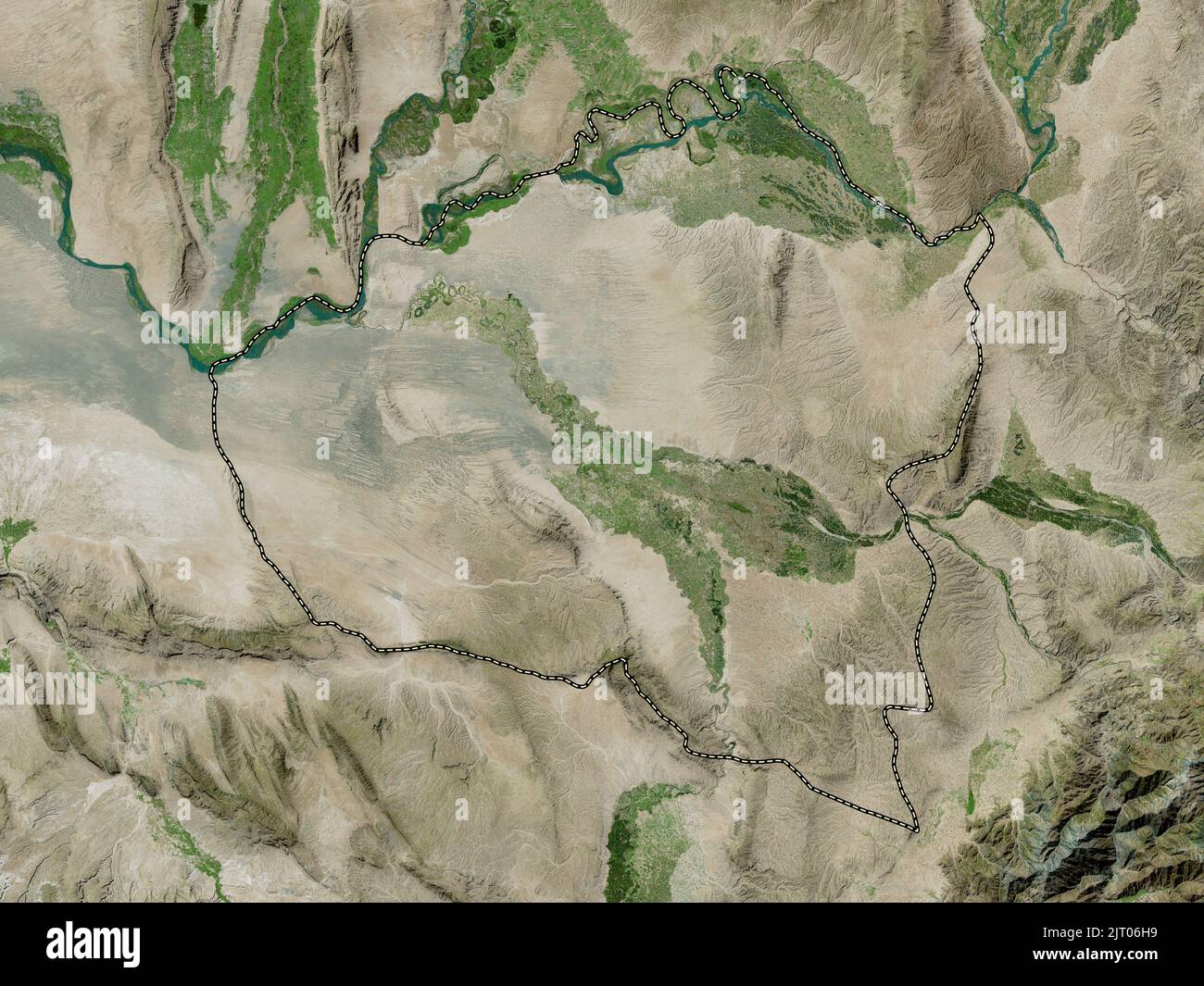 Kunduz, province of Afghanistan. High resolution satellite map Stock ...