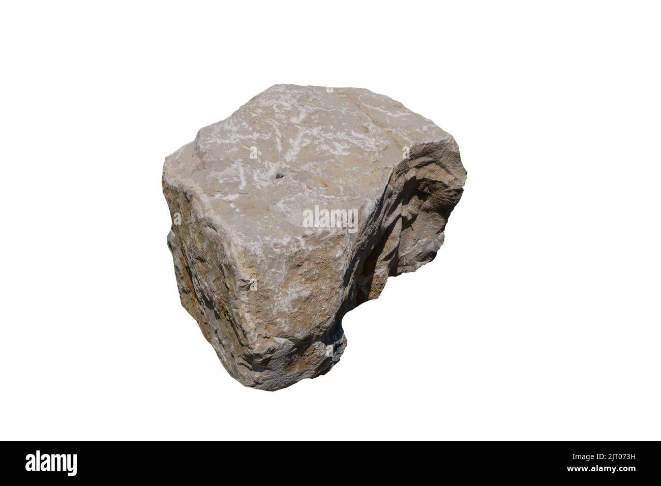 big stone boulder isolated on white background Stock Photo - Alamy