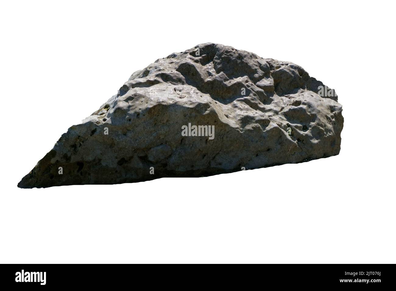 big stone boulder isolated on white background Stock Photo - Alamy