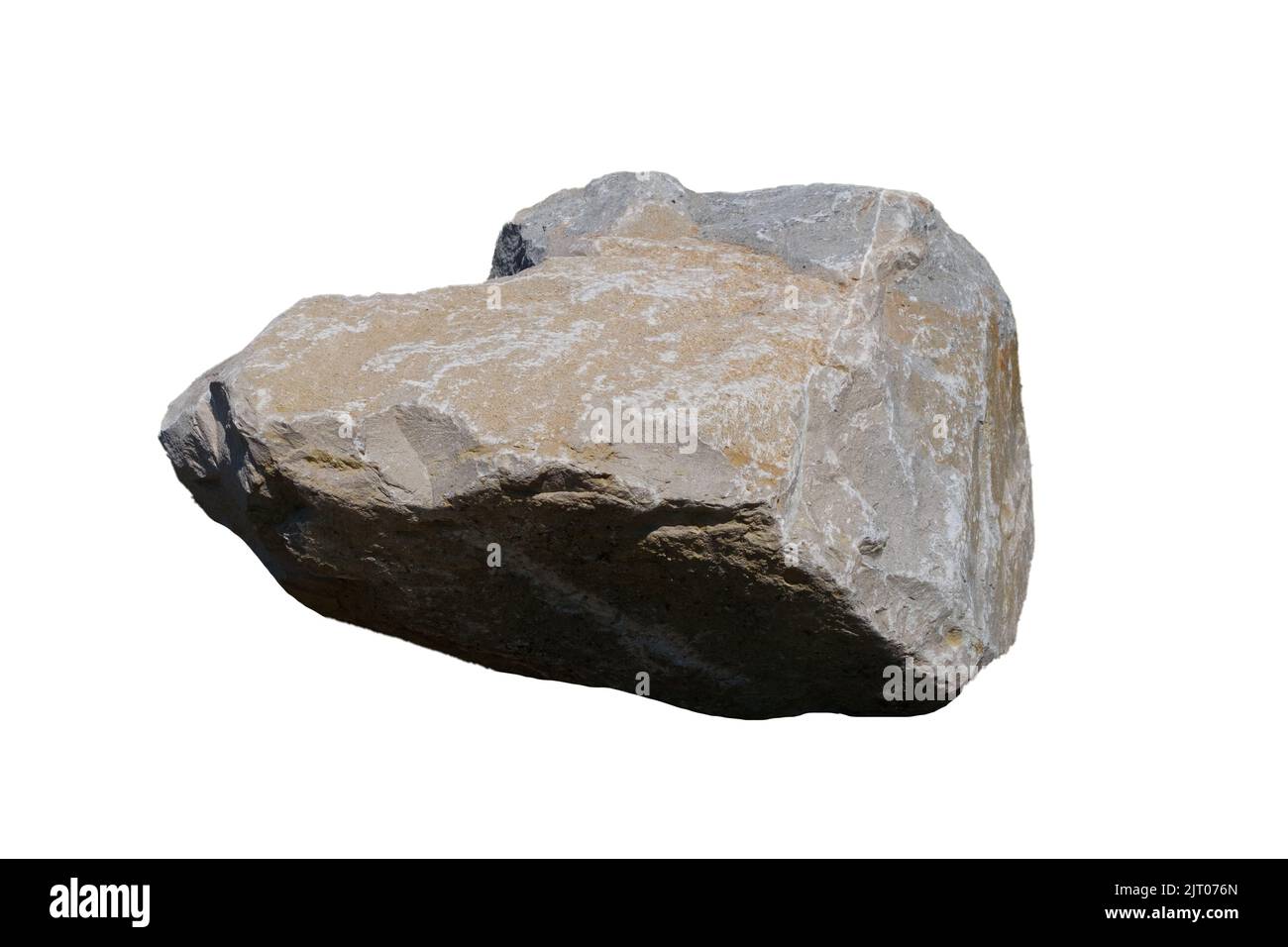 big stone boulder isolated on white background Stock Photo - Alamy
